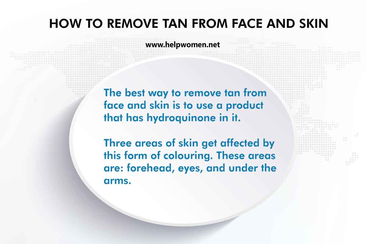 How to Remove Tan from Face and Skin? - Help Women